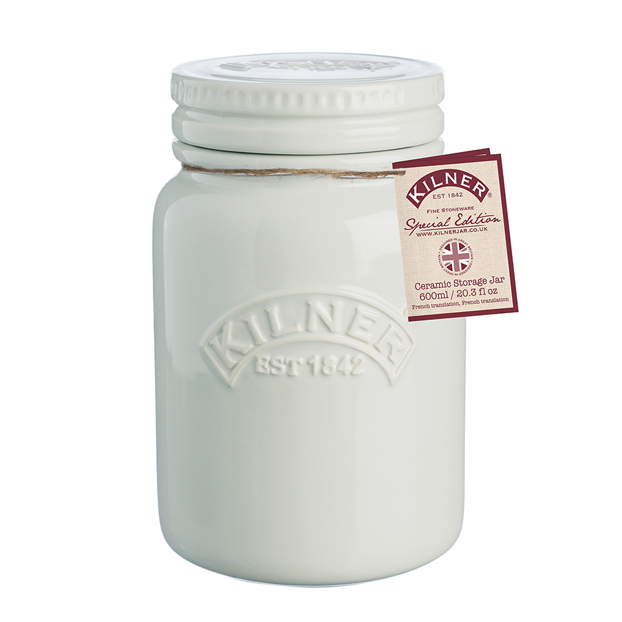 Купить Банка Push Top керамическая 600 мл белая, Kilner (арт.K_0025 ...